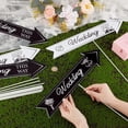 6 Sets 3 Styles Wedding Directional Yard Signs with Stakes 15.8x3.9 ...