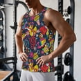 Cauagu Rock Music Print Men's Sleeveless Muscle Shirts,Tank Tops Quick ...