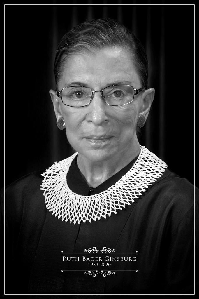 Laminated Ruth Bader Ginsburg RIP RBG Memorial Tribute Supreme Court ...