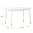 Buzz & Bloom Kids 4-Piece Wood Table, 2 Chairs, and Bench Seating Set ...