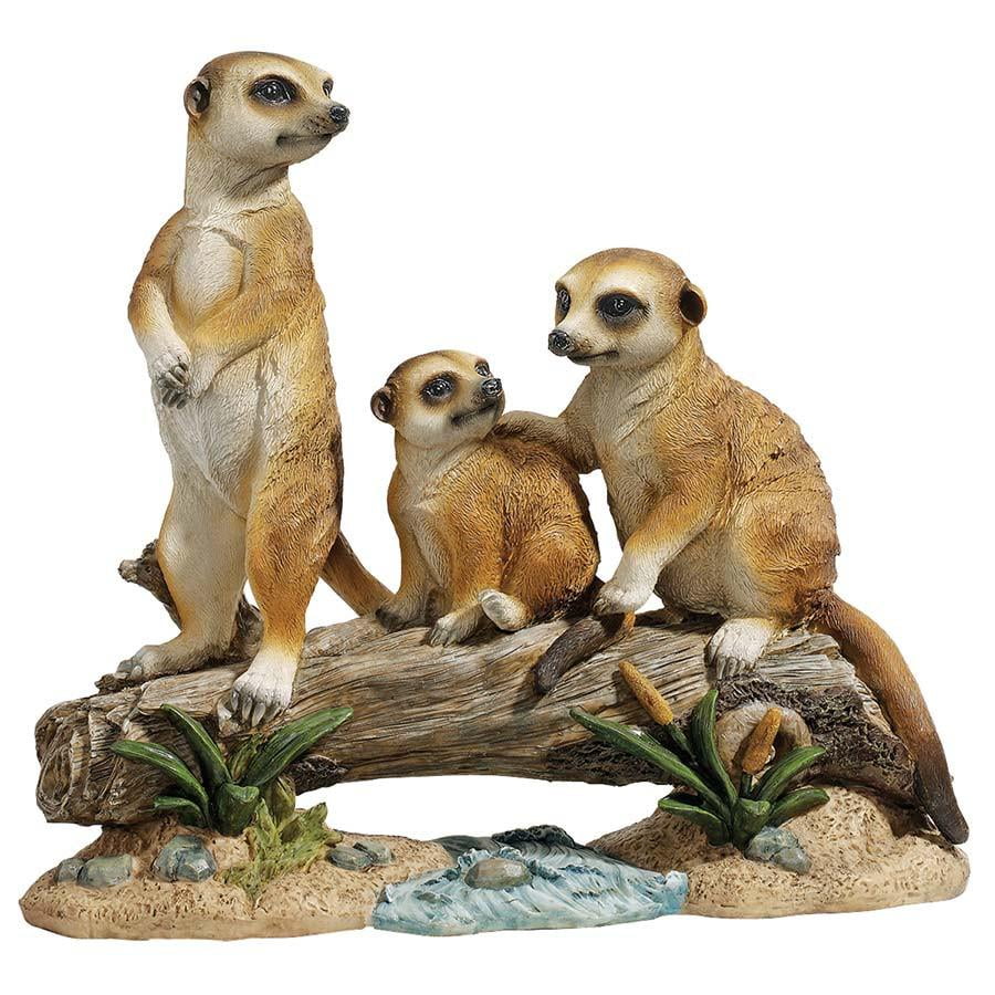 6.5" African Wildlife Cute Meerkats Sculpture Statue Figurine - Walmart.com