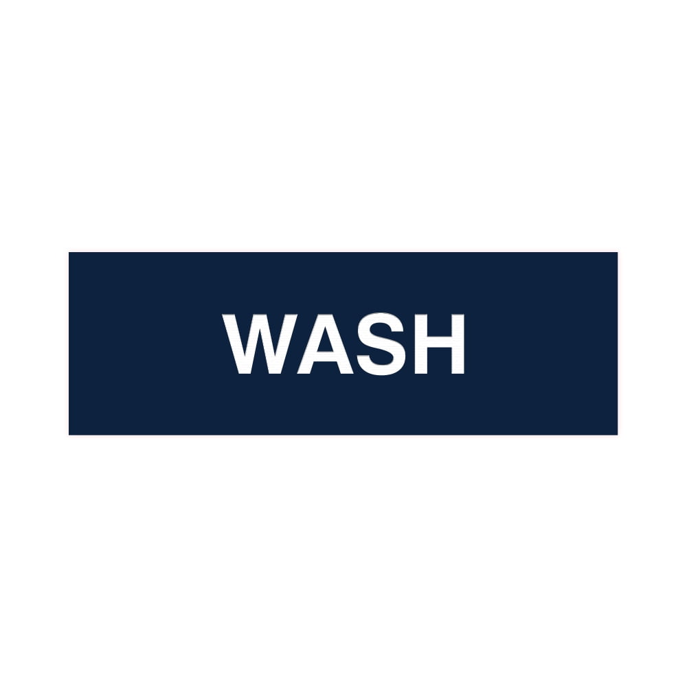 Basic Wash Sign (Navy Blue / White) - Small - Walmart.com