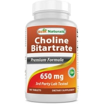 Best Naturals Choline Supplement, 650 mg, Gluten-Free, 180 Vitamin ...