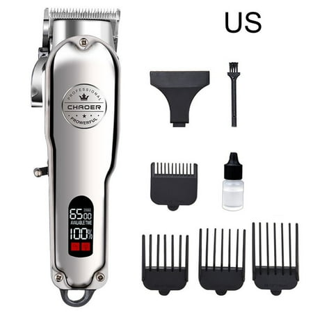 C99 Electric All-metal LCD Clipper Hair Clipper Modeling Oil Head Push ...