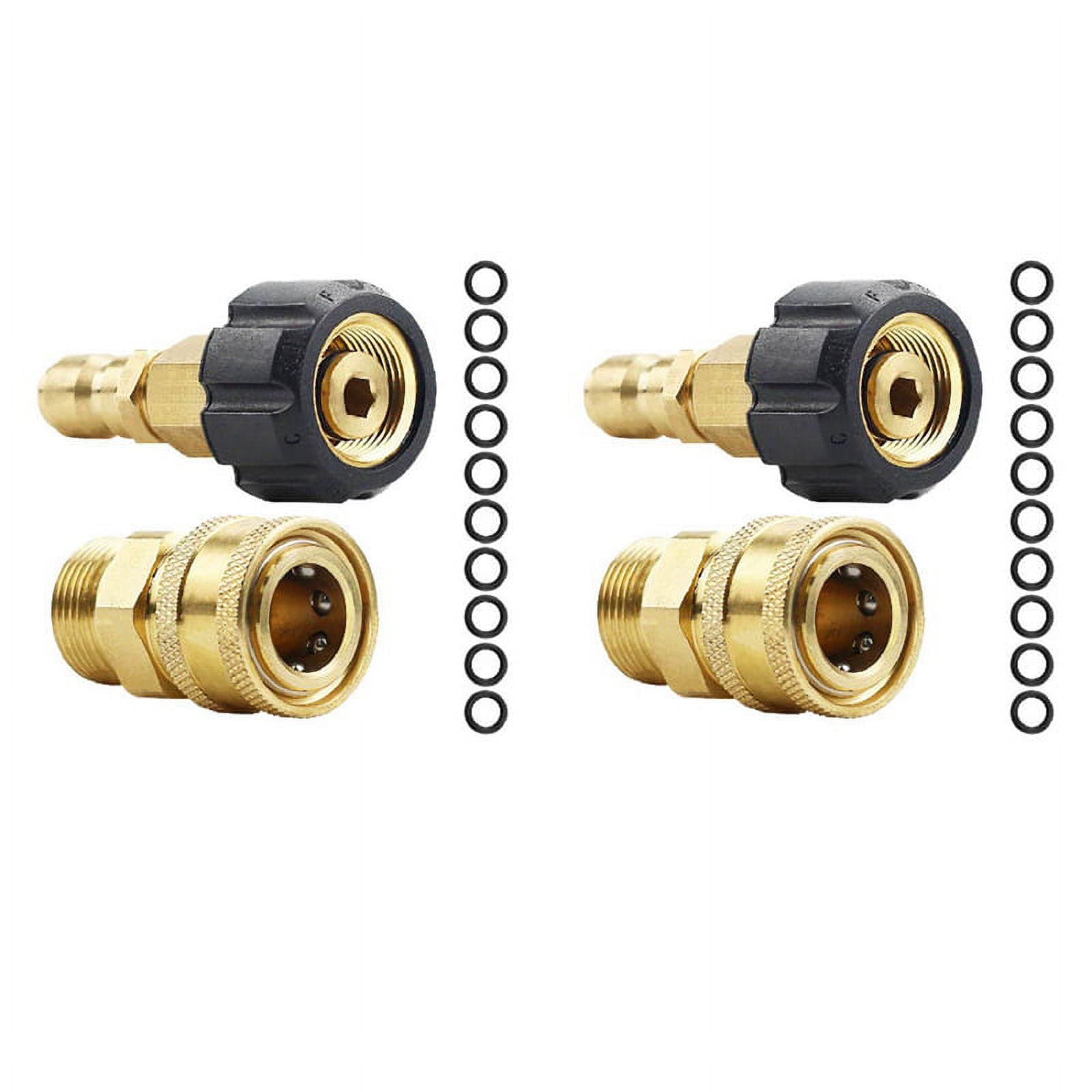Juego de 2 adaptadores para hidrolavadora, conector giratorio M22 de 14 ...