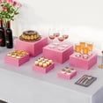 6 Pieces of White Metal Cube Buffet Riser, Buffet Table Food Display ...