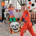 OTC Halloween Skull Bean Bag Toss Game Set, Wood, Orange/Black, 7 ...