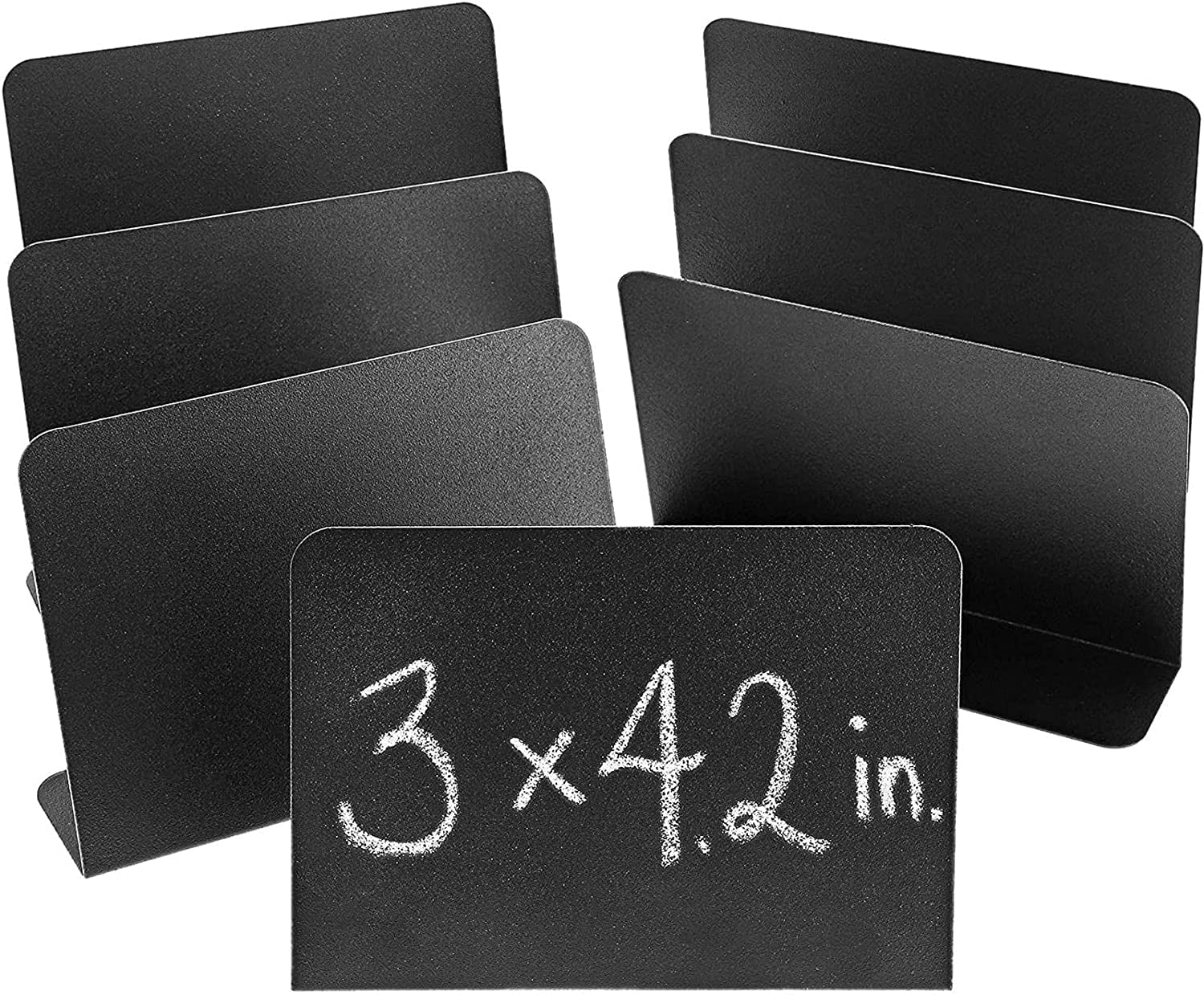 8-Pack Mini Metal Chalkboard Stands - Erasable Signs for Tables ...