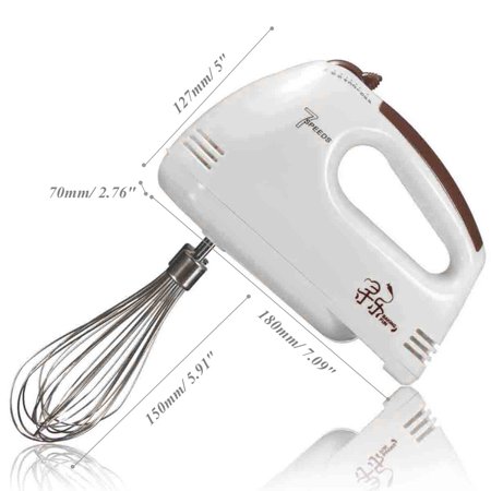 7-speed Stainless Steel Electric Whisk Portable Hand Mixer for Whisking ...