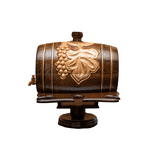 Wine and Whiskey Barrel With Rotating Glass Rack , Handmade and ...