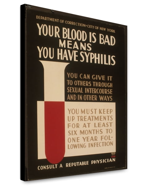 Canvas Print: Your Blood Is Bad Means You Have Syphilis You Can Give It ...
