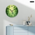 10 Inch Wooden Wall Clock Panda Deep in Misty Bamboo Forest Silent ...