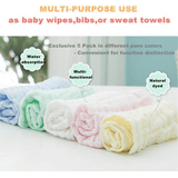 10PCS Ultra Soft Cotton Baby Washcloths Pack, Newborn Bath Towels for ...