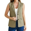 INSPIRE CHIC Sleeveless Blazer for Women's Business Casual Work Office ...