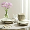 Famiware Glacier Stoneware Dinnerware Sets, 12-Piece Dish Set, Sage ...