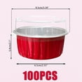 100Pcs Aluminum Cups with Lids,5oz Disposable Ramekin Baking Cups ...