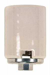 Satco Keyless Porcelain Mogul Socket with Metal 1/4 IP Cap 2 Wireways ...