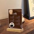 8.5 x 11 Acrylic Sign Holder with Wood Base 5 Pack L/T Shape Vertical ...