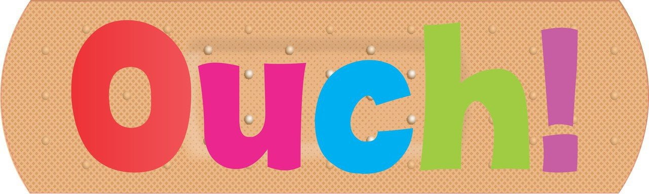 10in x 3in Ouch Bumper Stickers Vinyl Decals Sticker Decal - Walmart.com