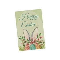 Happy Easter Wreath Garden Flag – 12” x 18”, Double Sided, House Flag ...