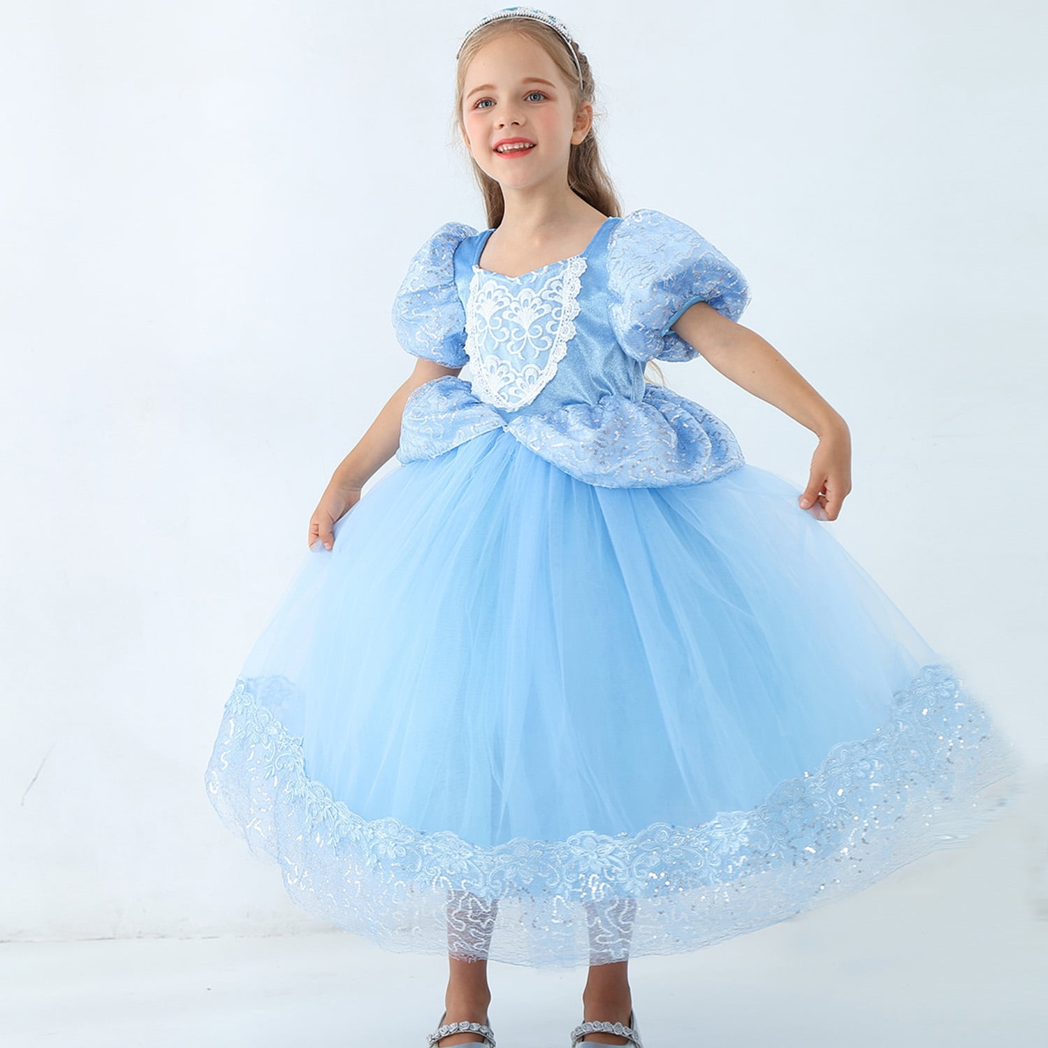 Blue Princess Dresses For Girls
