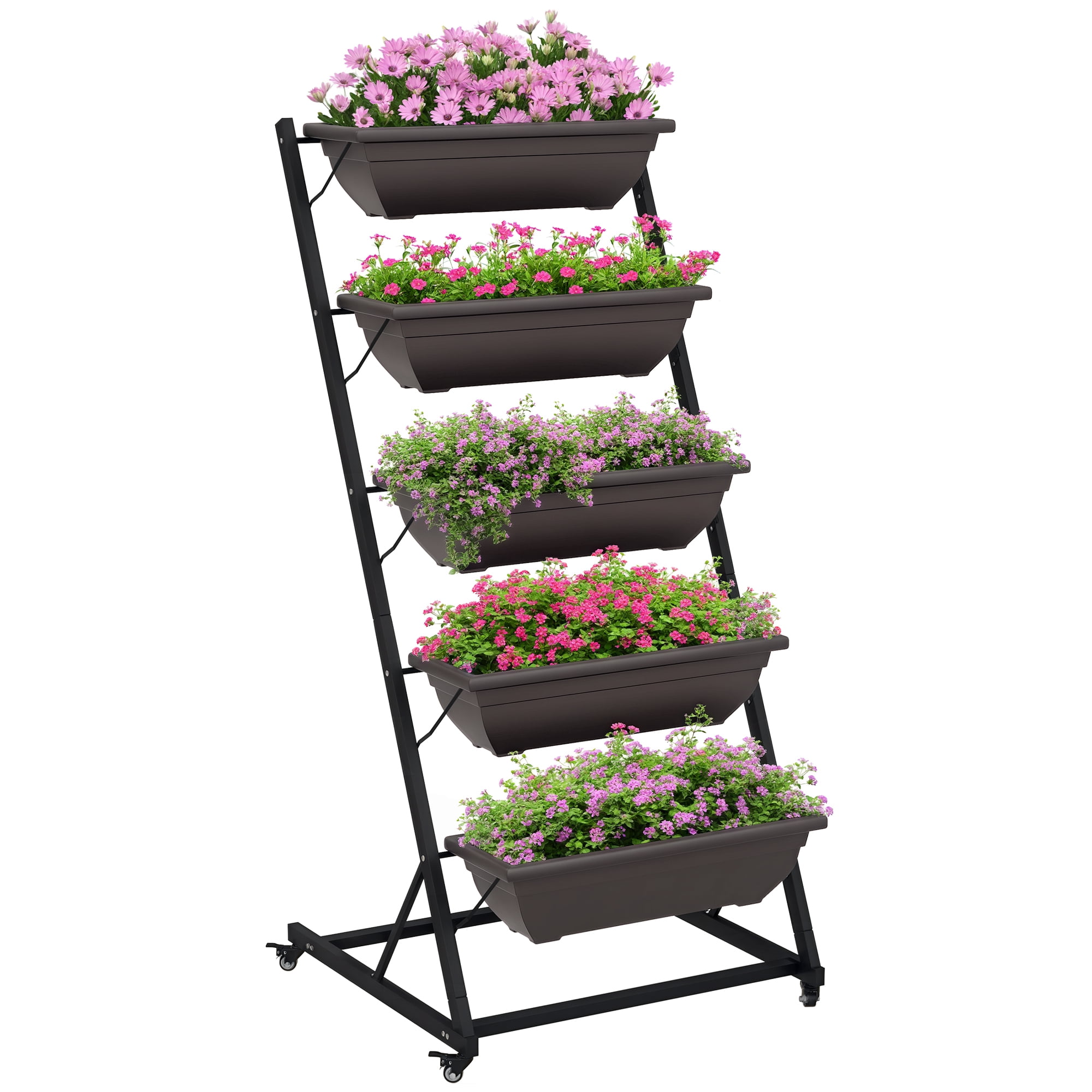 Click here for Outsunny 5-Tier Raised Garden Bed With 5 Planter B... prices