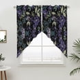 Botanical Flower Swag Valances for Windows 36 inches Long, Purple ...