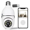 Light Bulb Camera WiFi Outdoor Indoor 1080p 360 Degree Panoramic Smart ...