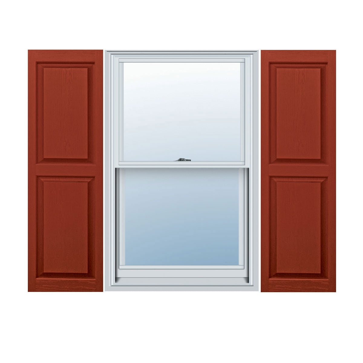 12" x 28" Builders Choice Vinyl Raised Panel Window Shutters, w/Shutter ...