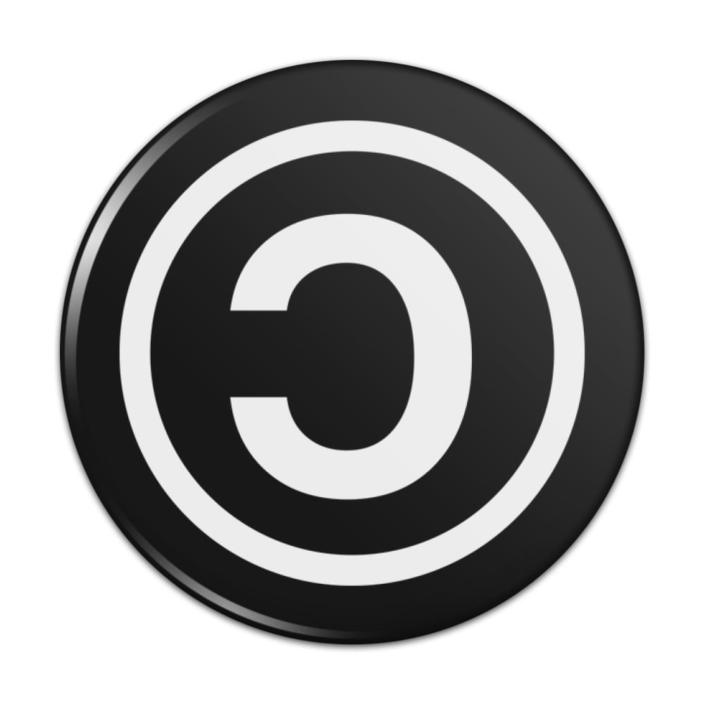 Copyleft Copy Left Copyright Funny Pinback Button Pin - Walmart.com