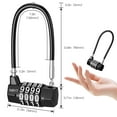 Combination Locks, Long Shackle Code Resettable Combination Padlock for ...