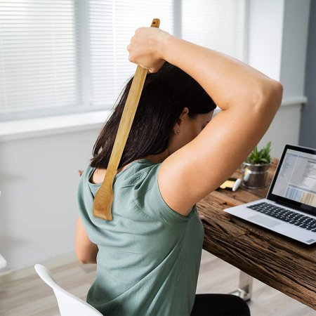 2 Pieces Wood Back Scratcher Handheld Manual Back Massager Long Back ...