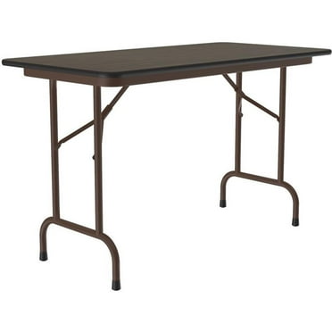 Bowery Hill 24" x 48" Folding Table in Mahogany - Walmart.com