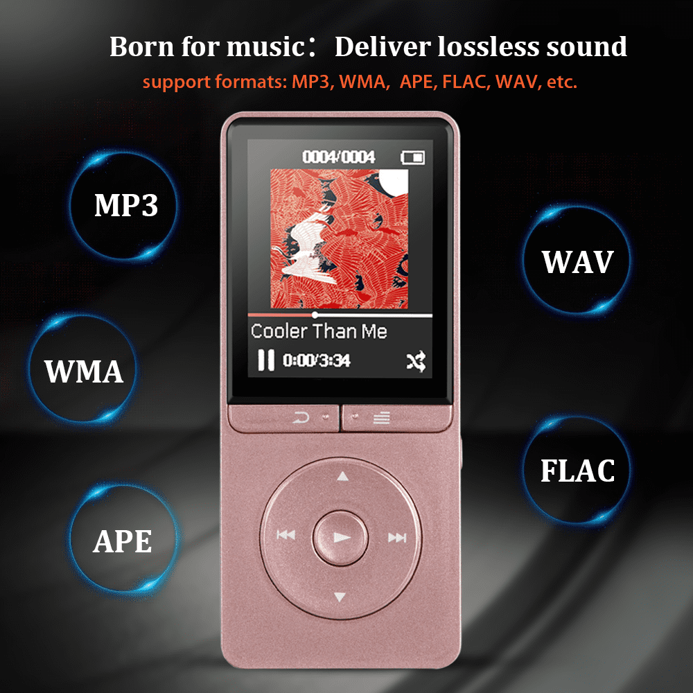 AGPTEK 8GB mp3 player 80 Hours Playback, Lossless Sound Music Player ...
