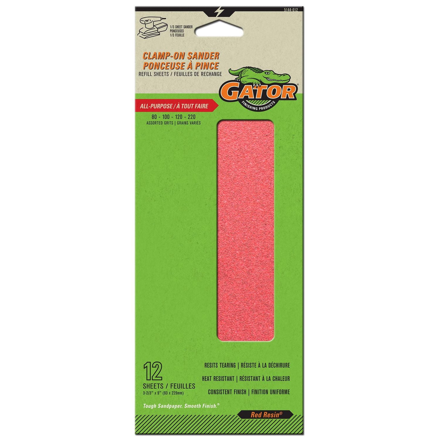 Click here for Gator Red Resin Clamp-On 1/3 Sanding Sheets  Assor... prices