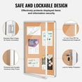 36x24 Inch Lockable Bulletin Board with Acrylic Door Aluminum Frame ...