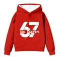 67 Hoodie 6 7 Meme Six Seven Hooded Sweatshirt Long Sleeve Pullover ...