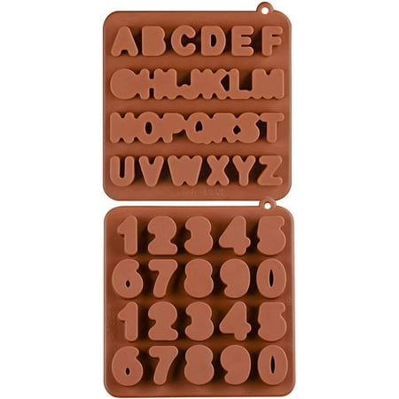 Chocolate Mold Silicone Letter Number Molds Set for Candy Cake Jello ...