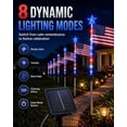 8 Solar Powered American Flag Pathway Light, Waterproof Yard Flag Glow ...