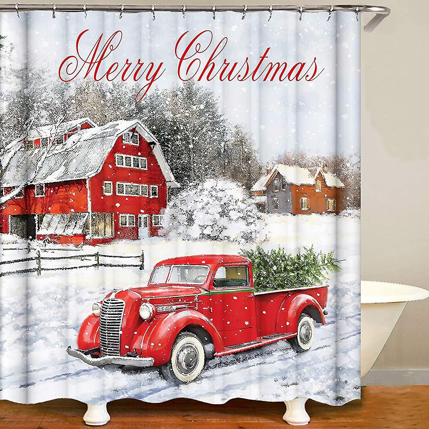 Click here for Geecy Ilmobile Christmas Shower Curtain For Bathro... prices