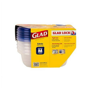 Glad Food Storage Containers with Plastic Lids - 24 Ounce Snack To Go ...