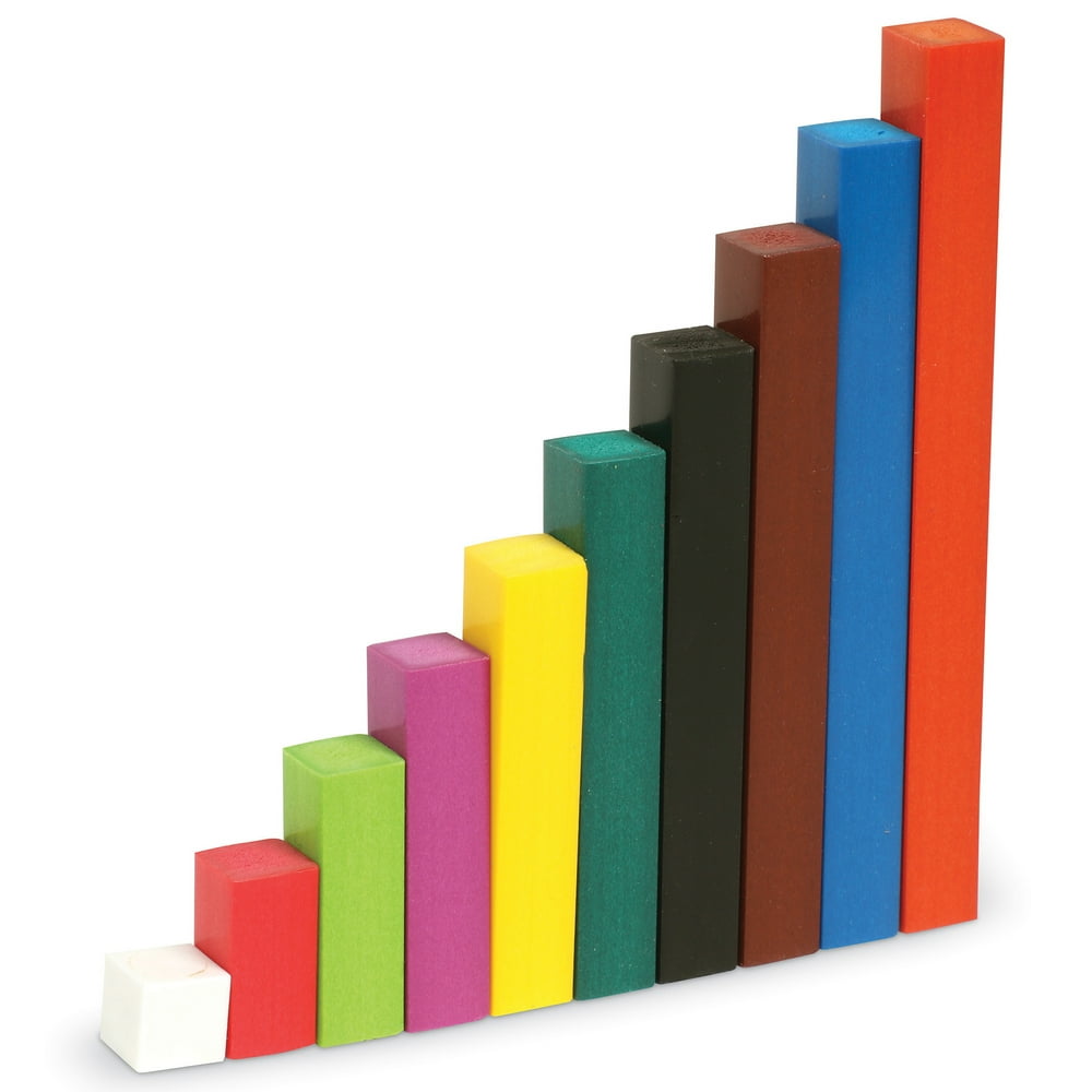 Learning Resources Cuisenaire Rods Intro Wood Set, Set of 74 Rods, Ages ...