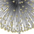 Decmode Contemporary 24 inch silver iron star ball sculpture with gold ...