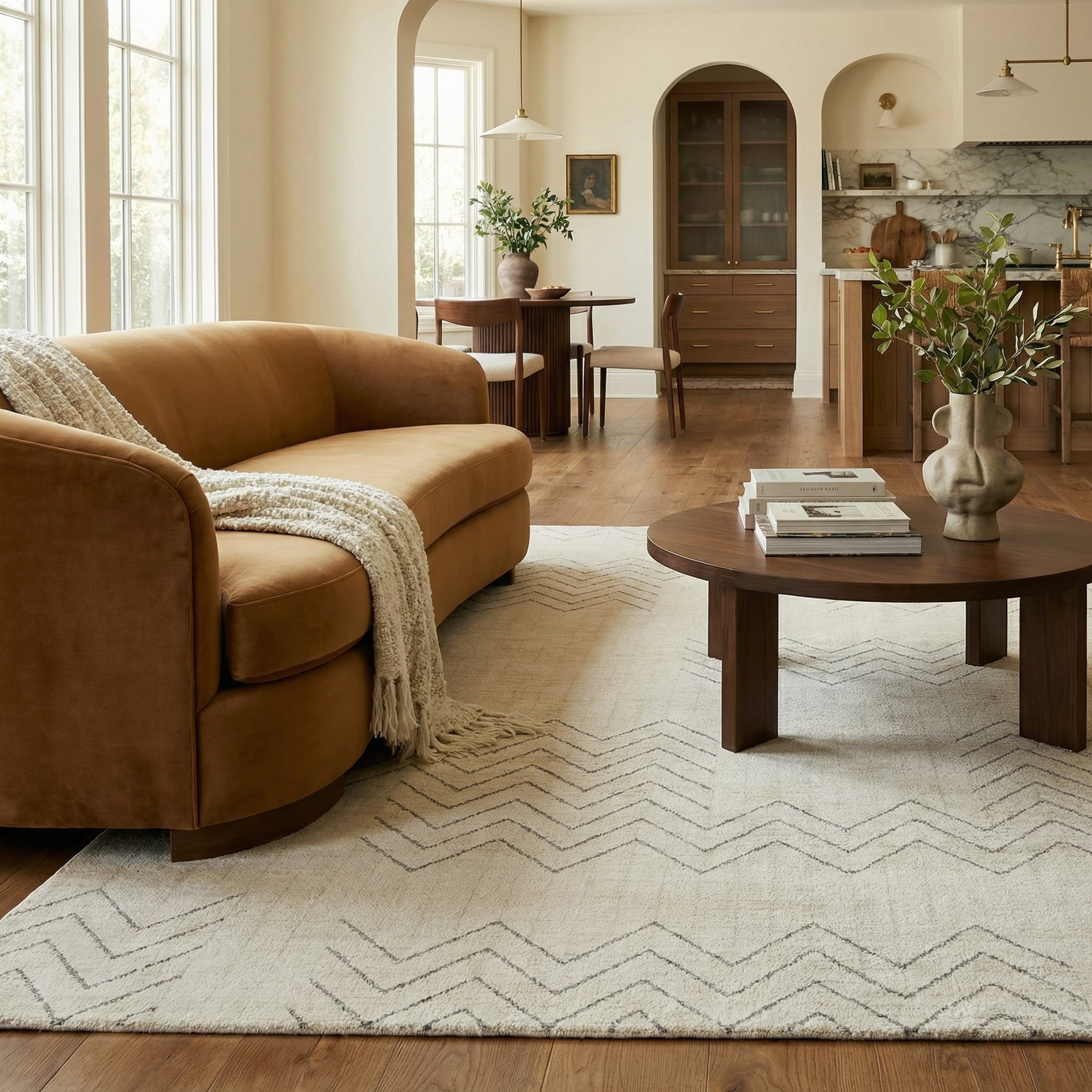 Click here for Rug Branch Casa Abstract Indoor Area Rug  Beige Cr... prices