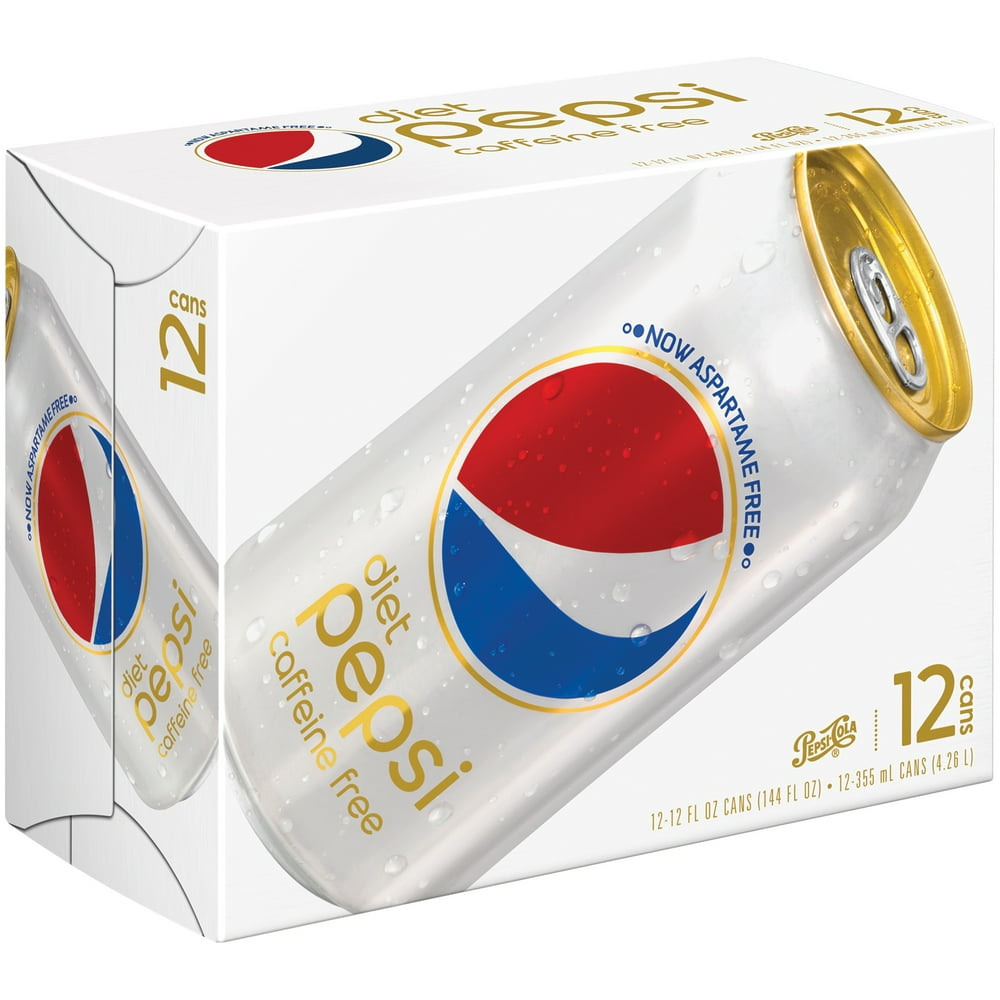 Diet Pepsi Caffeine Free Soda 12-12 fl. oz. Cans - Walmart.com ...