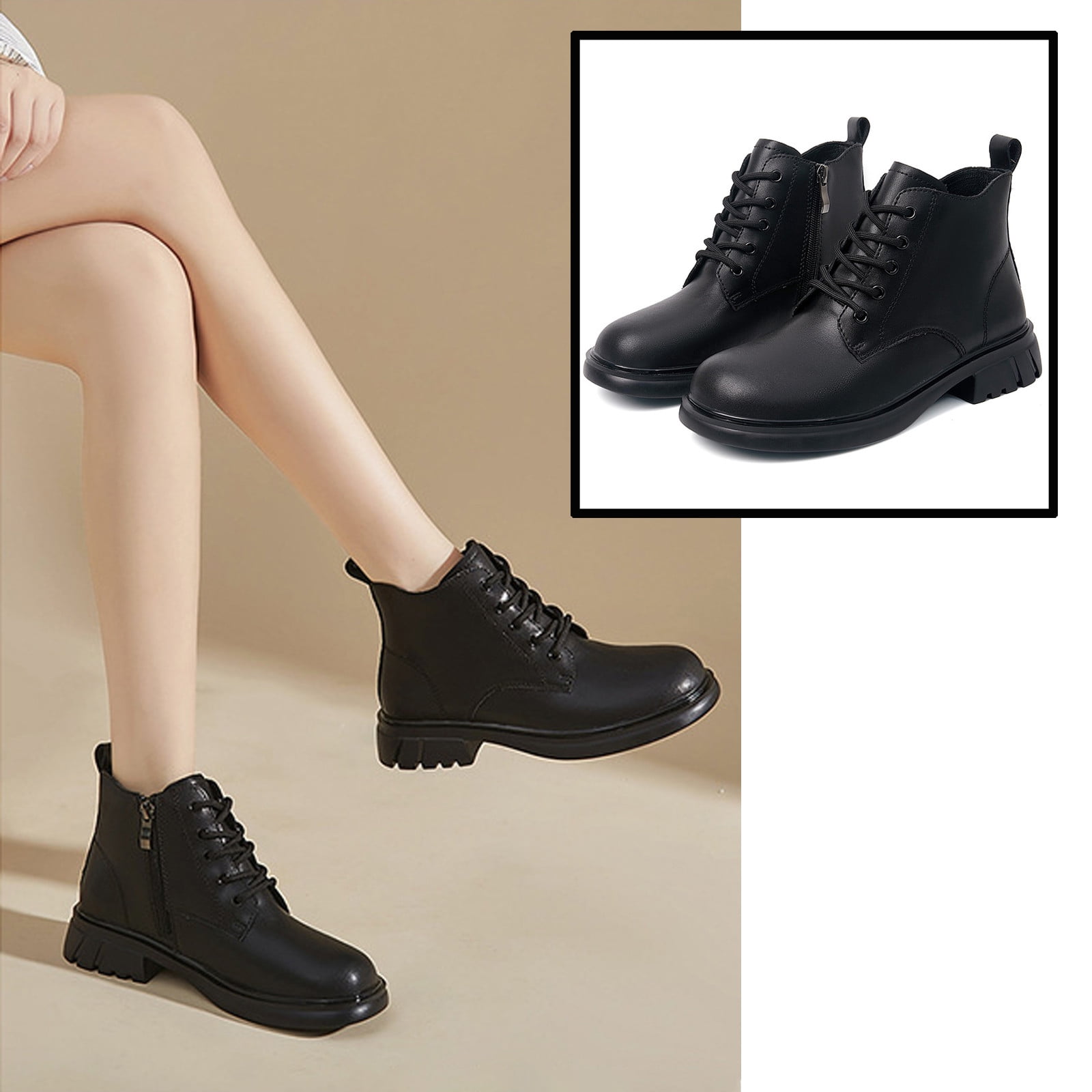 Click here for Egnmcr Womens Winter Snow Boots  Hidden High Heel... prices