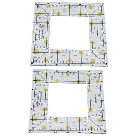 Ymiko Acrylic Ruler,Fabric Ruler,2pcs Quilting Rulers Durable ...