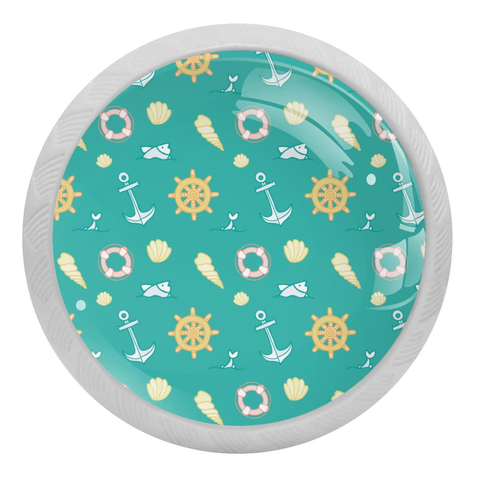 4PCS Round Anchor Cabinet Fluorescence Knob Glowing in the Dark ...