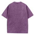 CIENVNSTG Mens Summer Vintage Washed T‑Shirt Oversized Loose‑Fit Solid ...