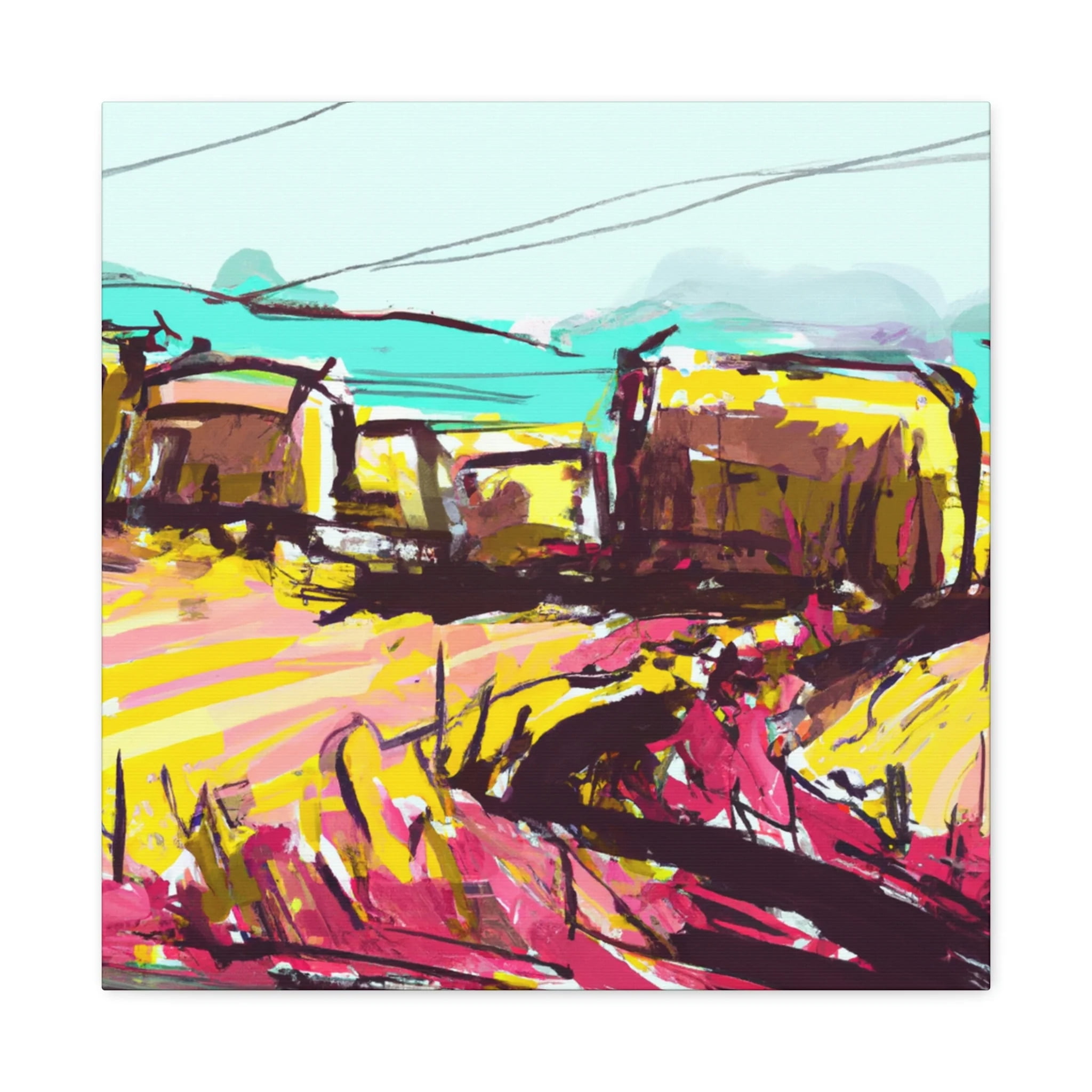Hay Field's Fiery Beauty - Canvas - Walmart.com